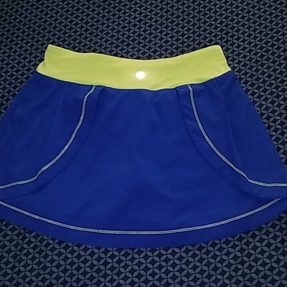 Kyodan | Shorts | Kyodan Skort Neon Yellow Royal Blue | Poshmark